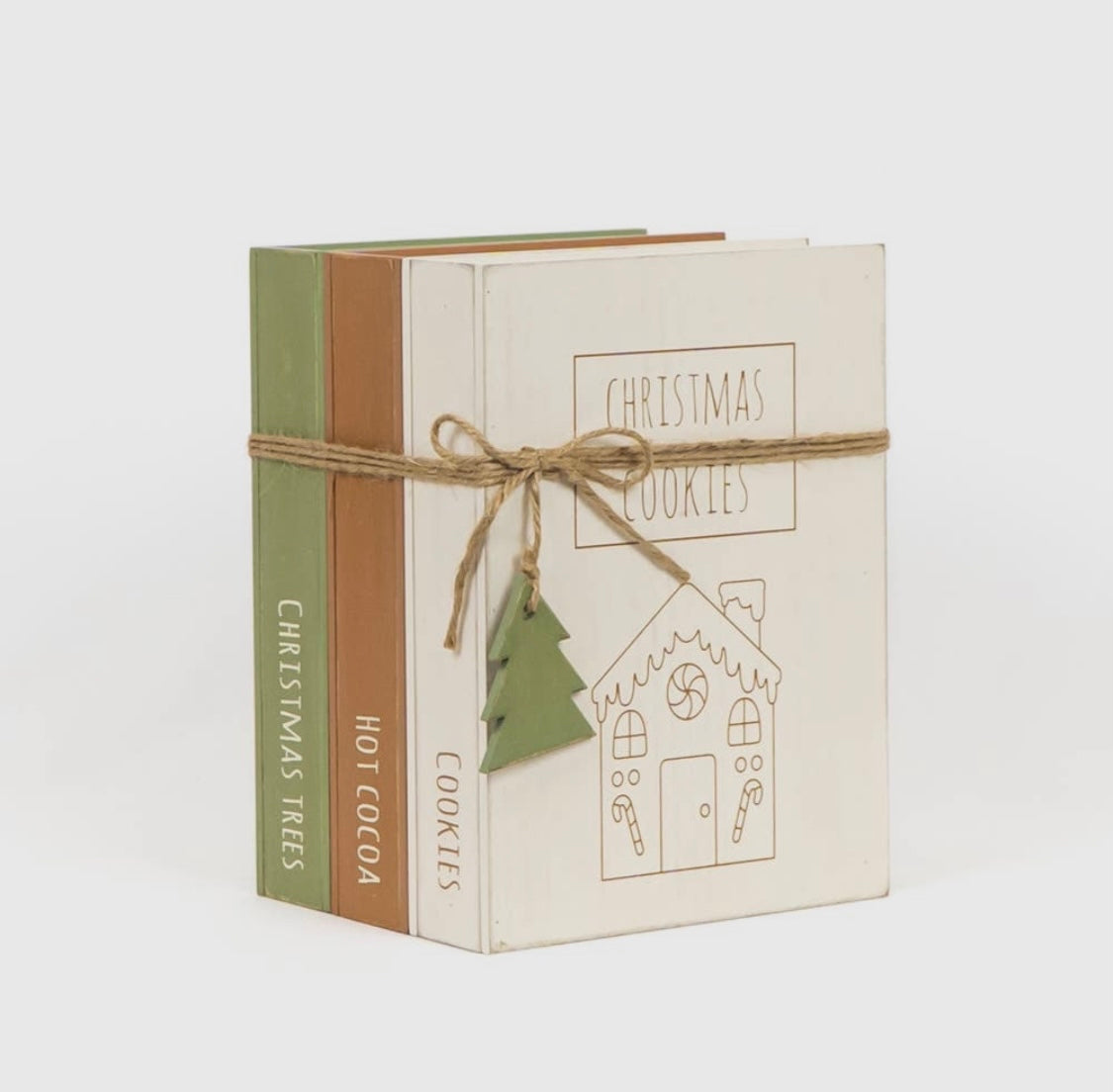 Wooden Book Stack – The Christmas Junkie